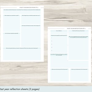 Yearly Processing Journal, New Years Reflection Sheets, Manifestation ...