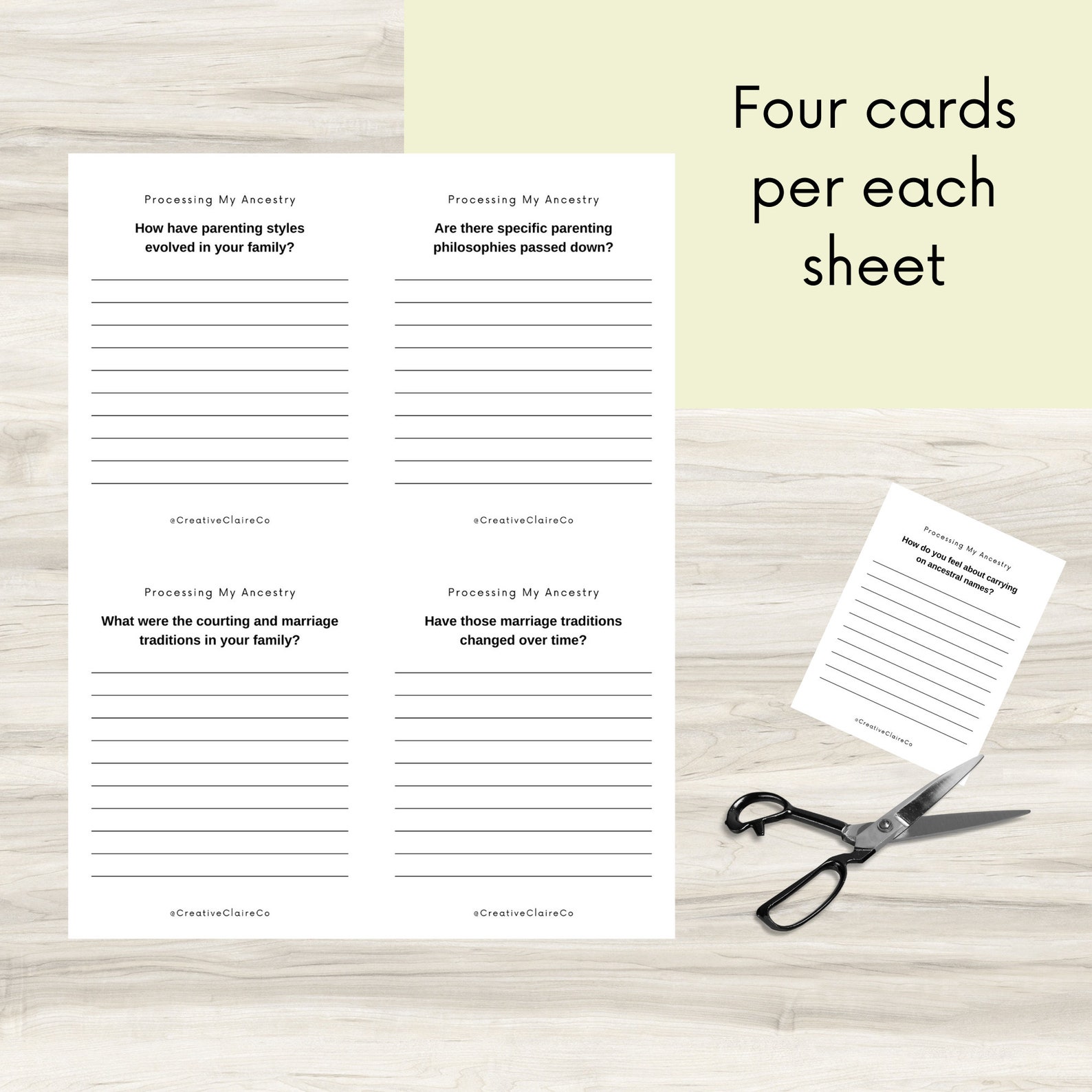 Ancestry Conversation Cards: Family History, Genealogy (digital ...