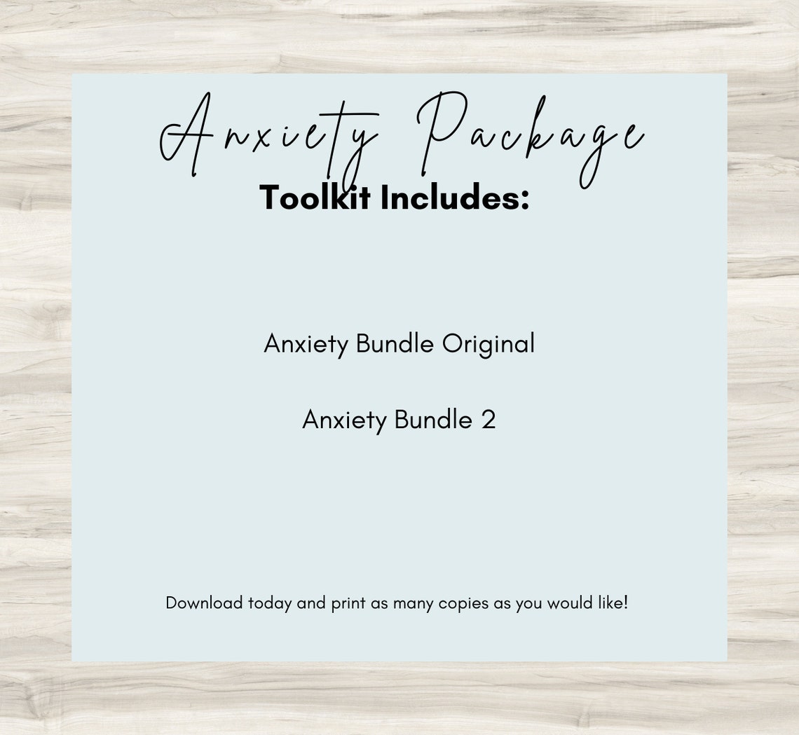 Anxiety Journal Package Therapy Journal Sheets Mental Health | Etsy