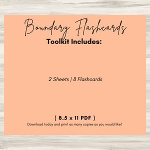 Boundaries Flashcards: Healthy Relationships, Therapy Tool (PDF) - Etsy
