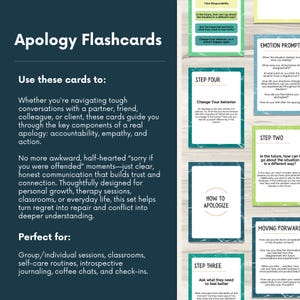 Apology Flashcards for Effective Conflict Resolution | Communication ...