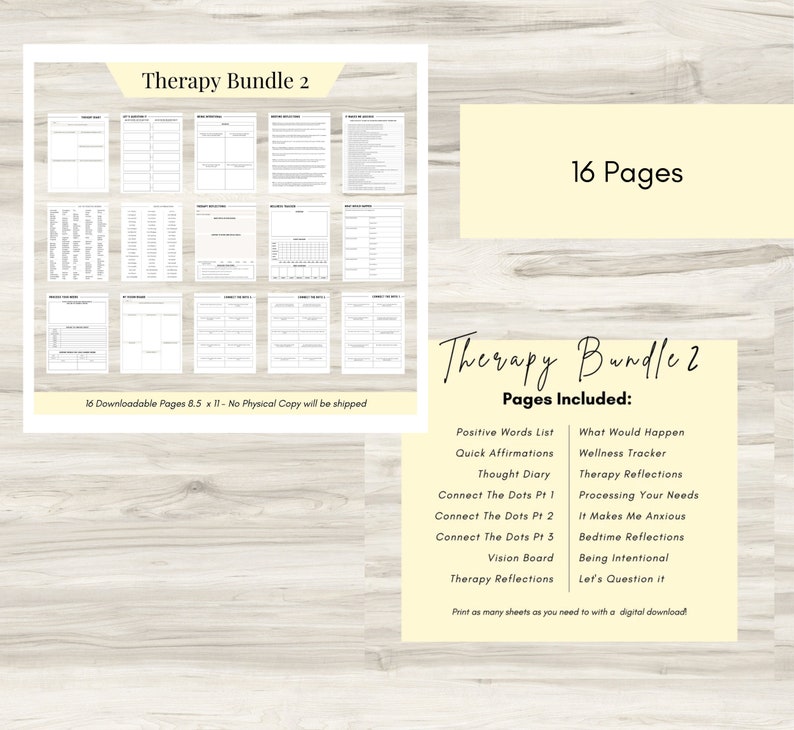Mental Health Bundle Therapy Journals Mental Health - Etsy