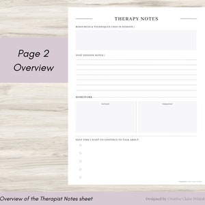 Therapist Note Sheets, Therapist Worksheet, Therapist Note Template ...
