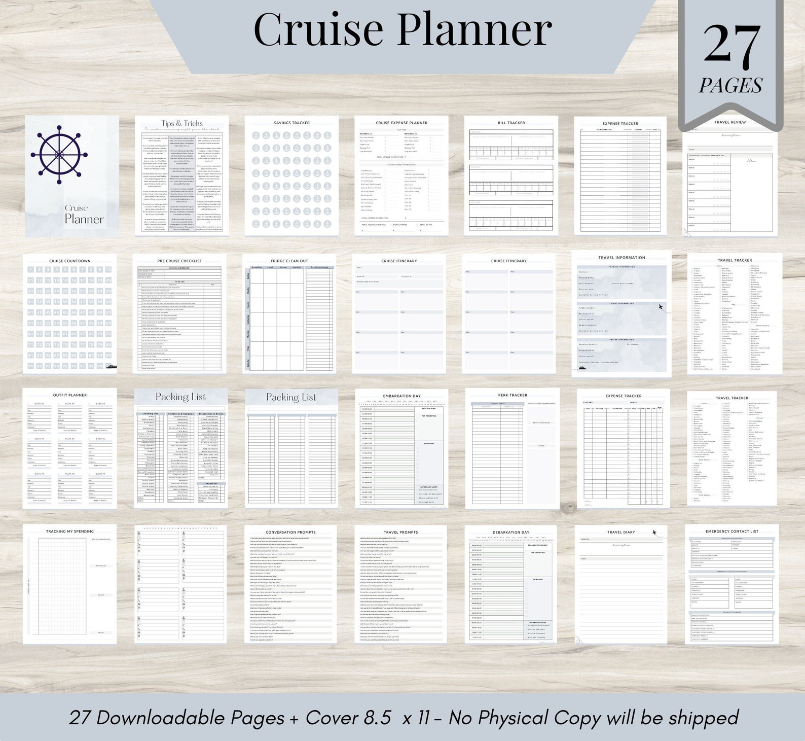 Cruise Planner Bundle: Packing List, Itineraries, Travel Diary (PDF) - Etsy