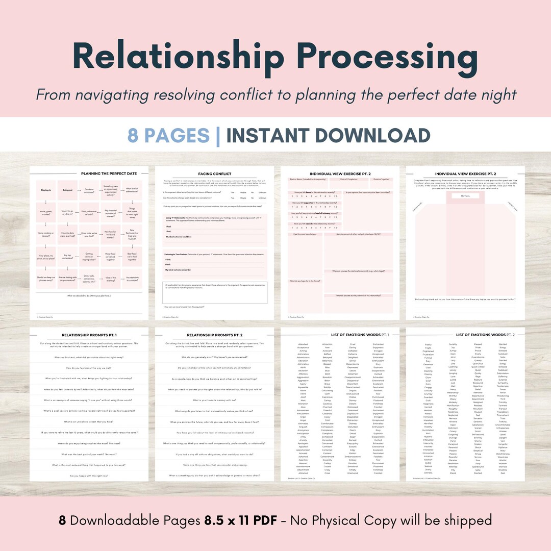 Relationship Processing Journal Etsy