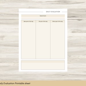 Daily Thought Processing Journal Pages for Daily Self Care, Daily ...