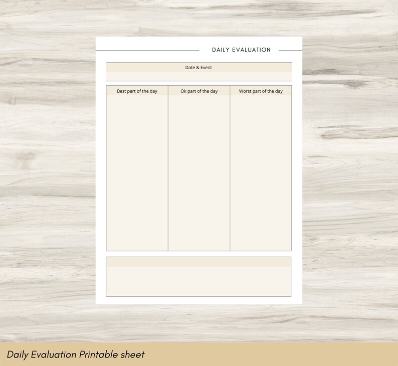 Daily Thought Processing Journal Pages for Daily Self Care - Etsy