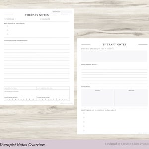 Therapist Note Sheets, Therapist Worksheet, Therapist Note Template ...