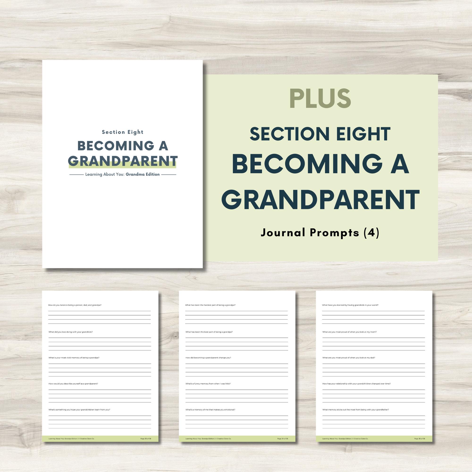 Grandfather Memory Journal | Guided Keepsake for Grandpa, Life Story ...