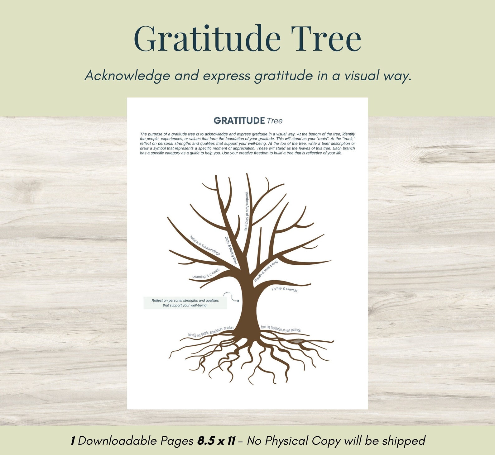 Gratitude Tree Activity: Visual Worksheet | Mental Health PDF, Therapy ...