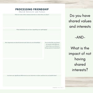 Friendship Worksheet Bundle: Relationship Counseling, Communication ...