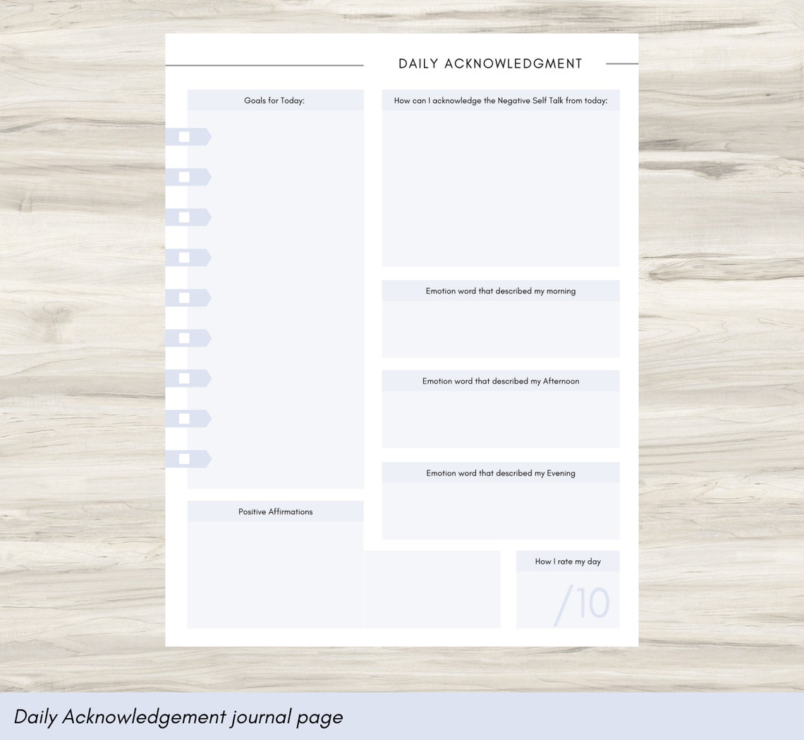 Self Esteem Processing Journal Pages for Daily Self Care - Etsy
