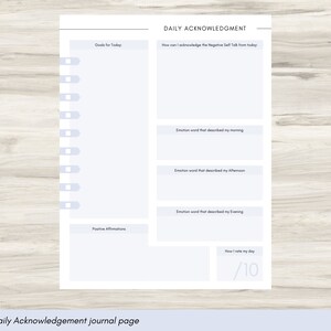 Self Esteem Processing Journal Pages for Daily Self Care, Mental Health ...