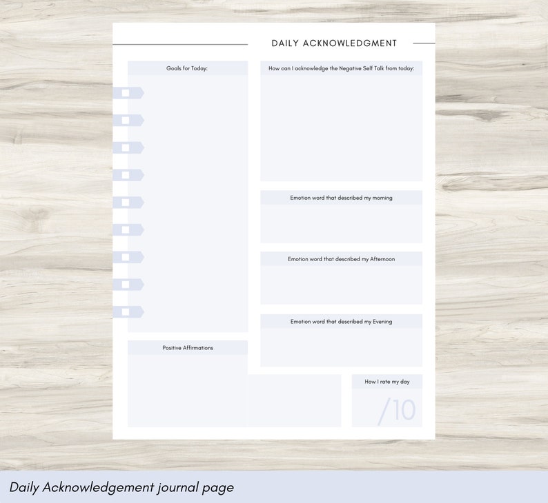 Self Esteem Processing Journal Pages for Daily Self Care - Etsy