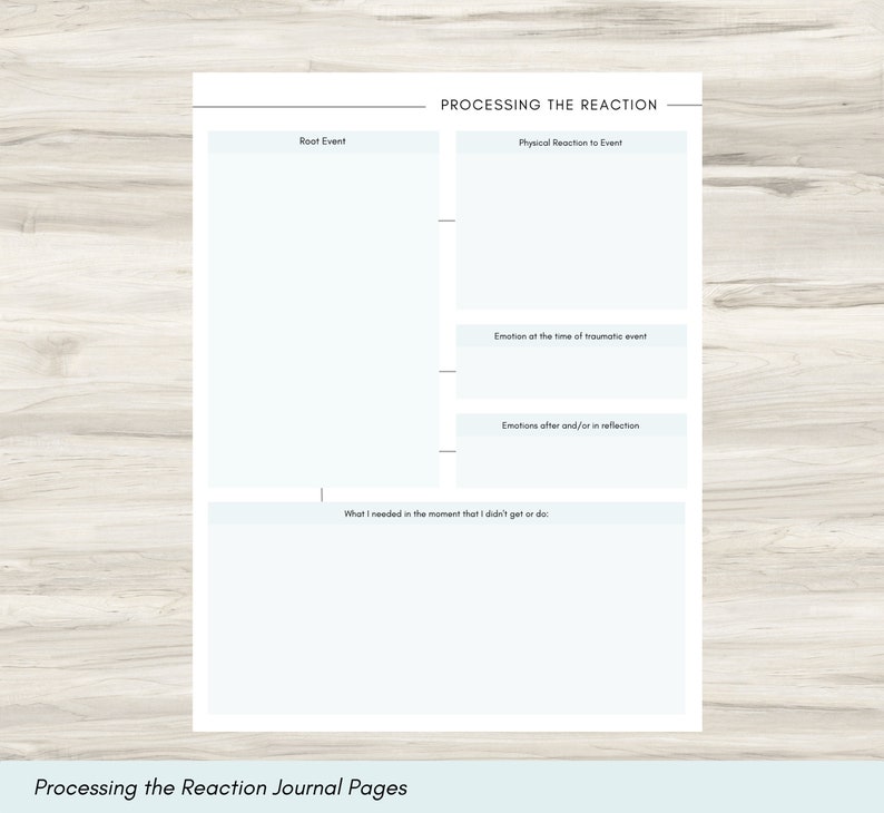 Trauma Processing Journal Pages Daily Self Care Mental - Etsy