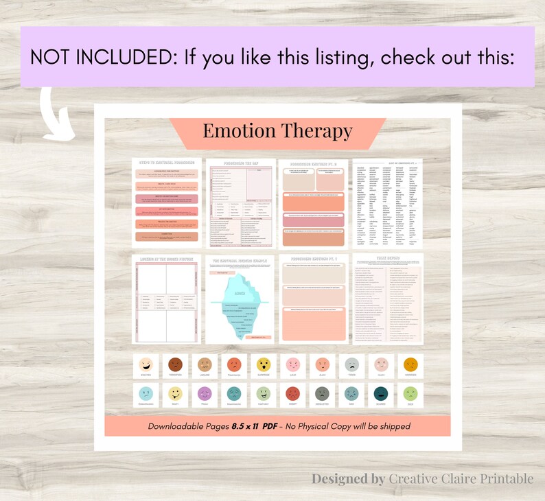 Emotion Flashcards Emotion Poster Therapy Office Decor - Etsy