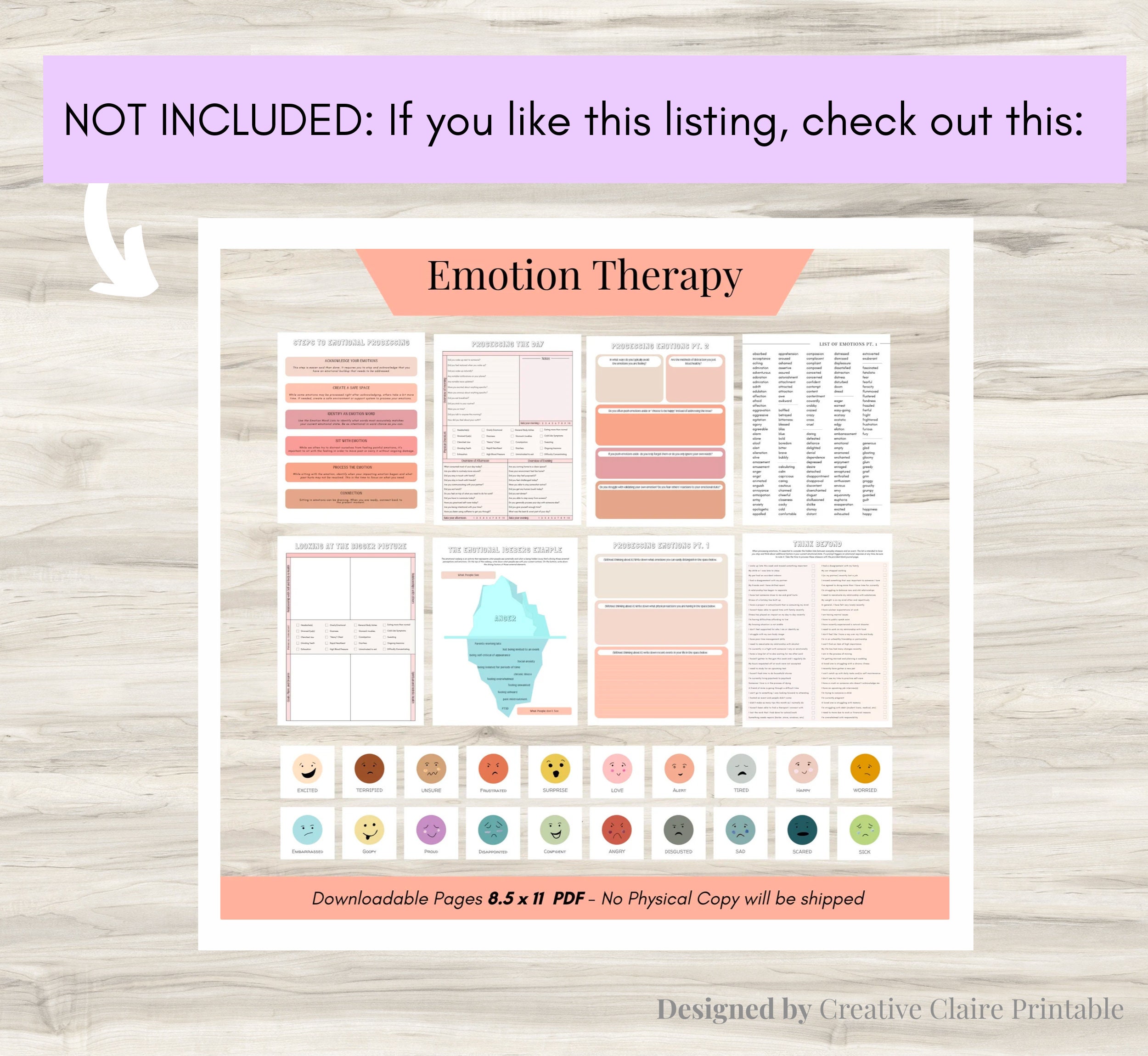 Emotion Flashcards Emotion Poster Therapy Office Decor - Etsy