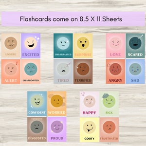 Emotion Flashcards, Emotion Poster, Therapy Office Decor, Psychology ...