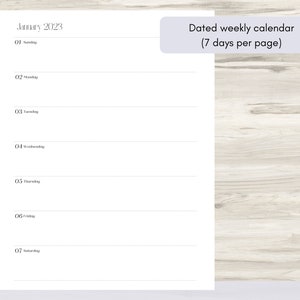 2023 Weekly Dated Calendar, 2023 Planner, 2023 Digital Calendar, 2023 ...
