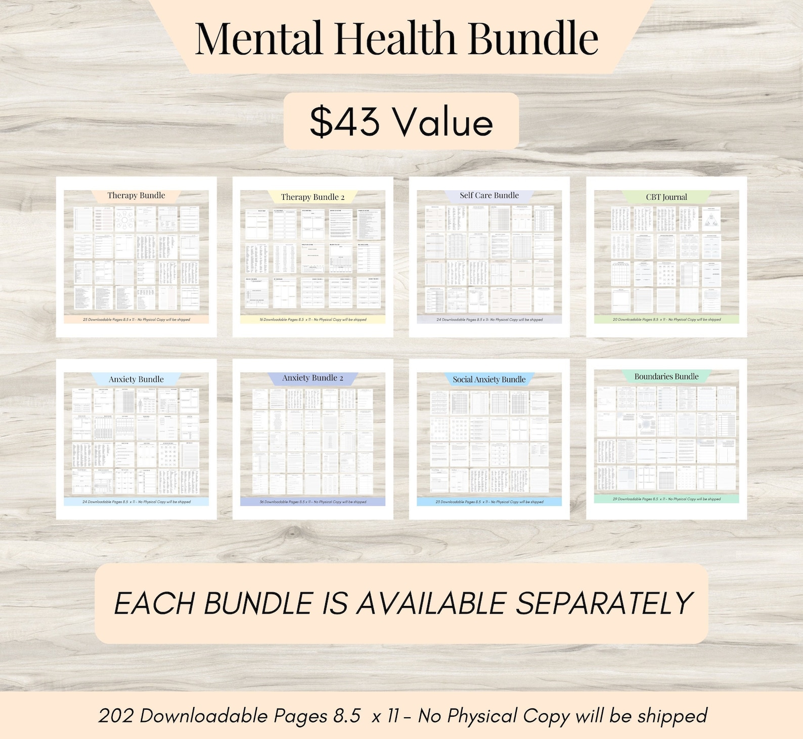 Mental Health Bundle Therapy Journals Mental Health - Etsy