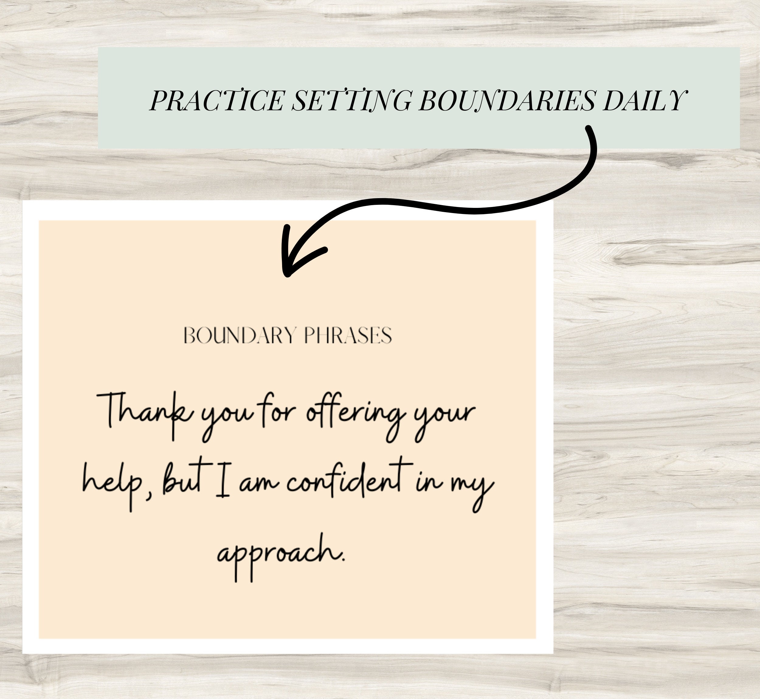 30 Boundary Phrases Boundaries Journal Boundary Setting - Etsy Australia