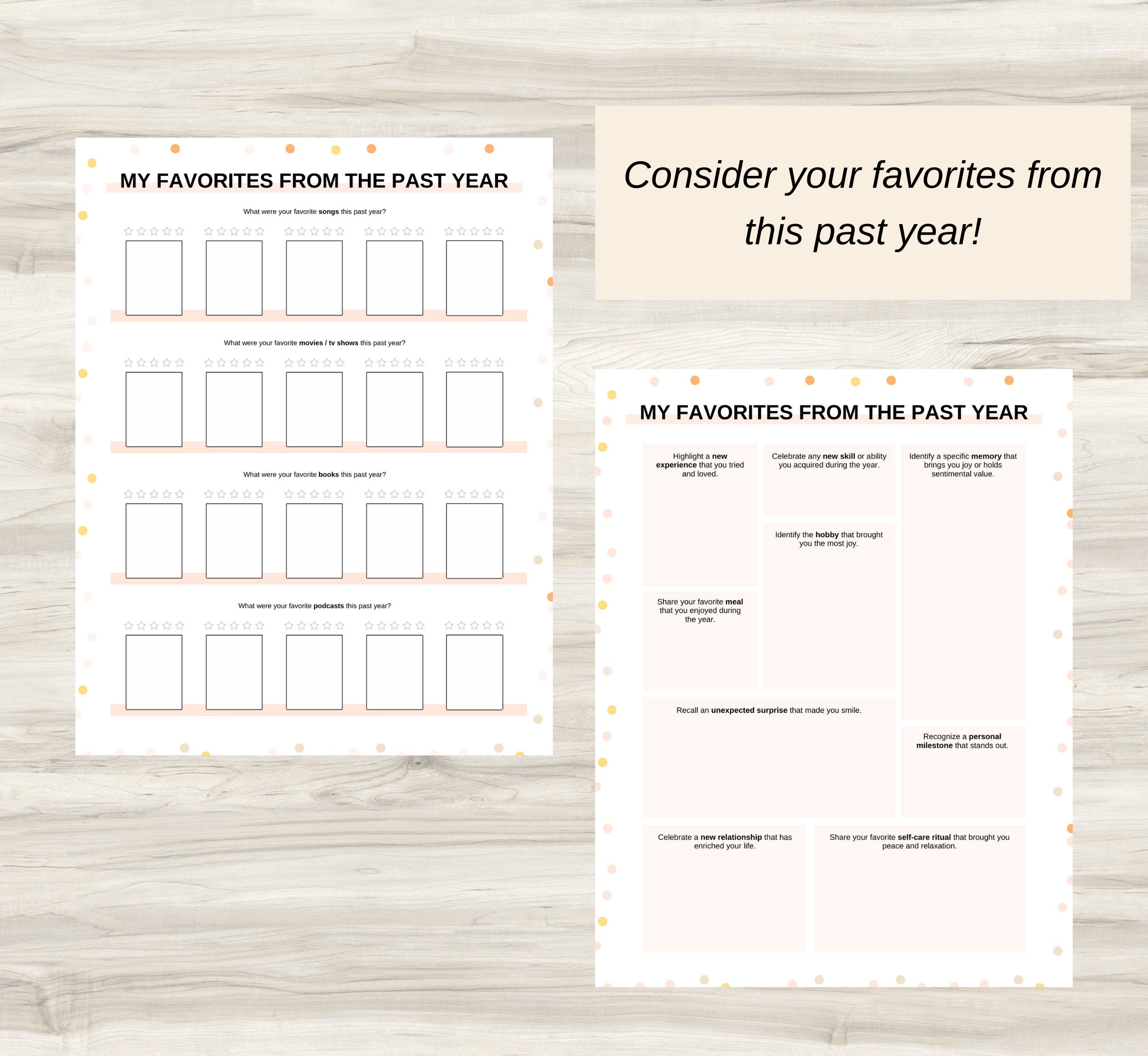 2026 New Year's Reflection Printable Bundle: Resolutions, Journal ...