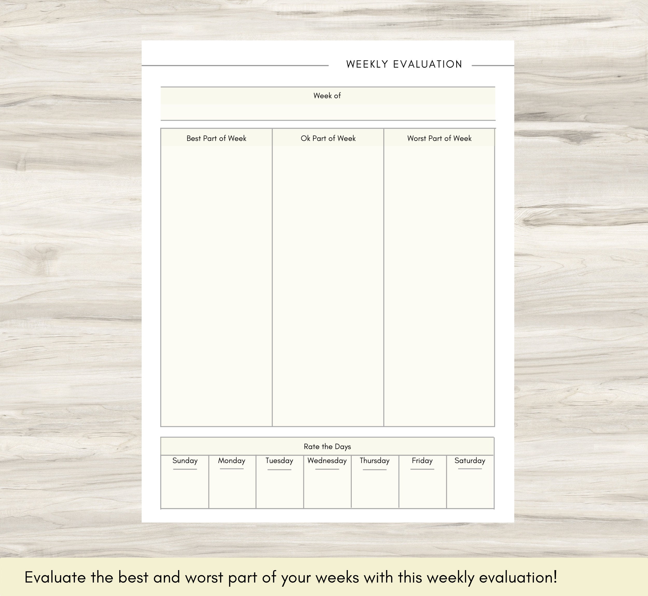 Weekly Thought Processing Journal Pages for daily self care | Etsy