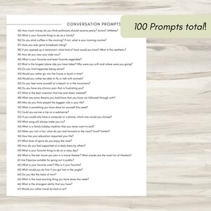 Conversation Journal Prompts: Mental Health, Self Care (PDF Download ...