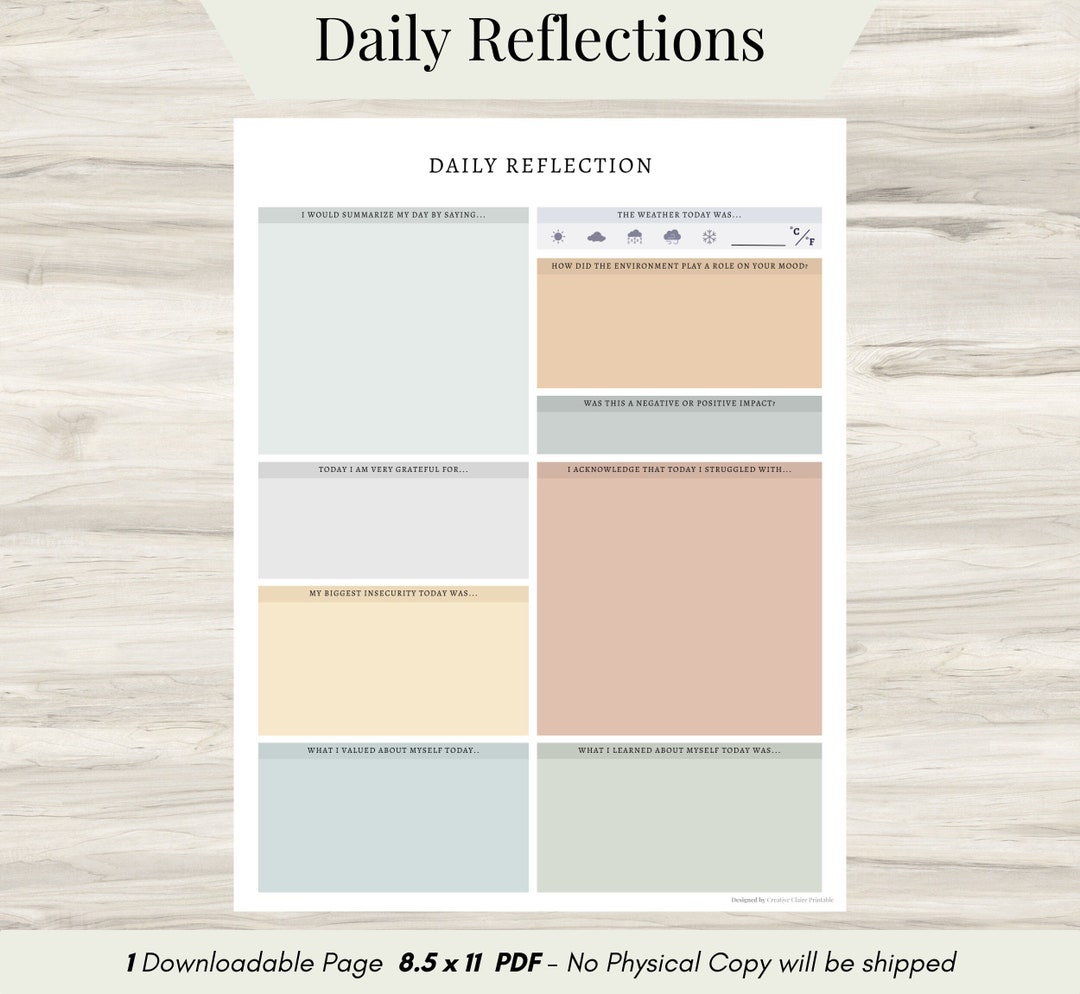 Daily Reflections, Daily Gratitude, Daily Planner, Daily Journal ...