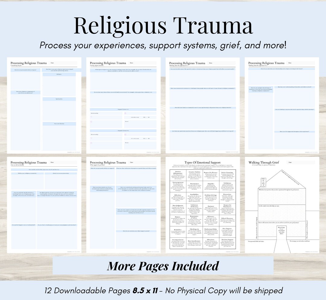 Religious Trauma a Processing Journal, Reflection Questions, Emotional ... Religious Trauma a Processing Journal, Reflection Questions, Emotional ...