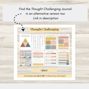Thought Record Worksheet: CBT DBT Mental Health Tool (PDF) - Etsy