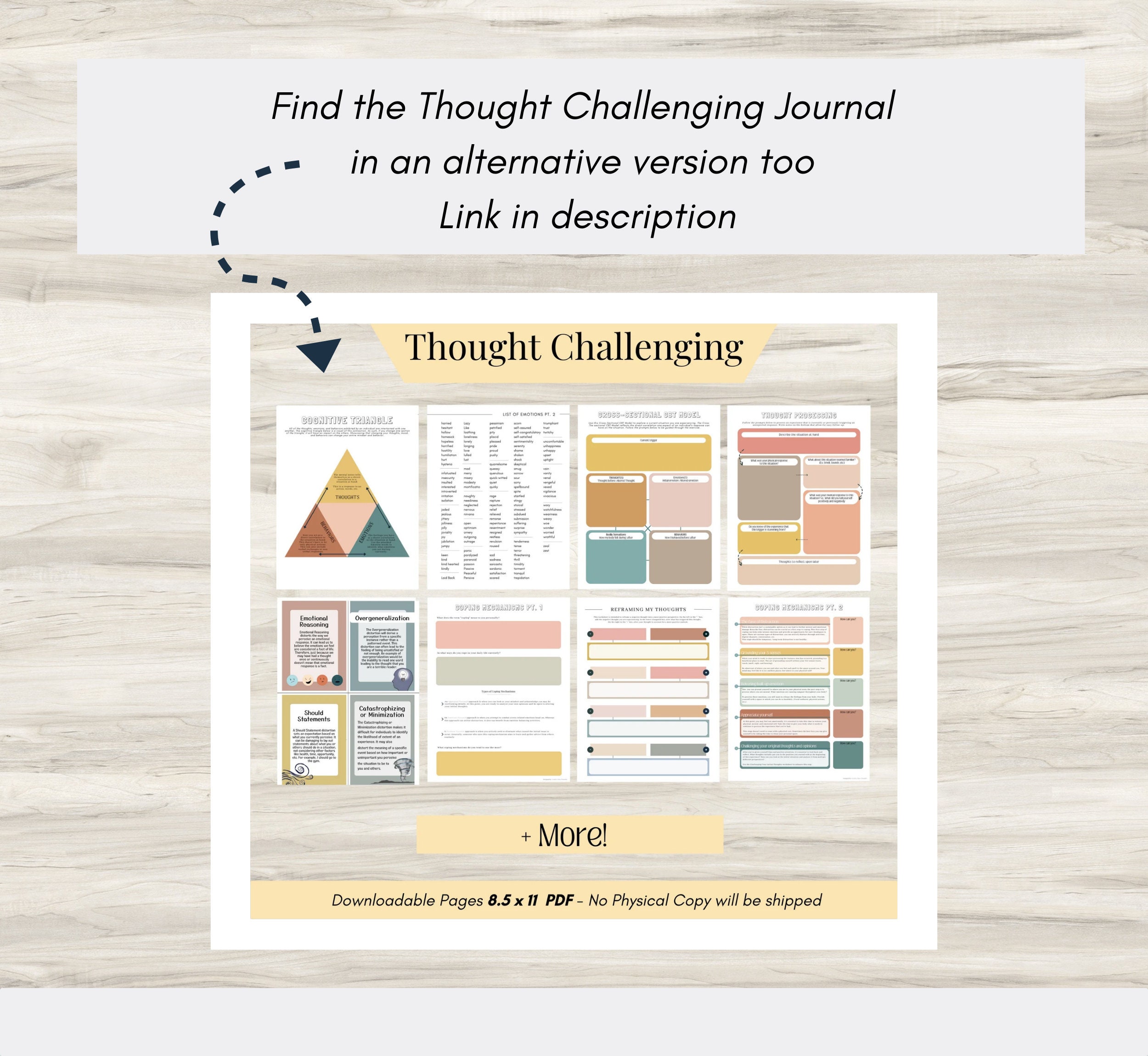 Thought Record Worksheet: CBT DBT Mental Health Tool (PDF) - Etsy