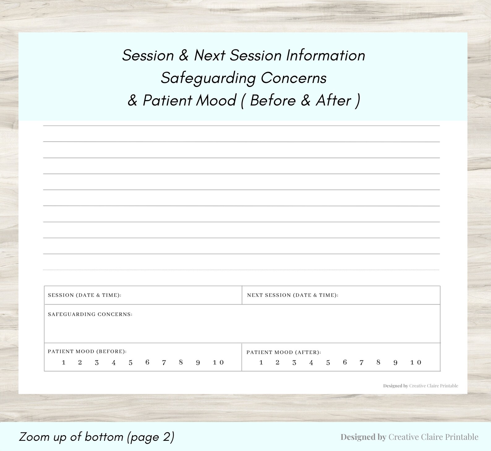 Treatment Note Sheets, Provider Worksheet, Therapist Note Template ...