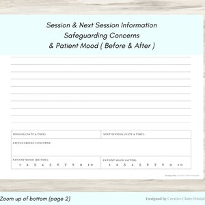 Treatment Note Sheets, Provider Worksheet, Therapist Note Template ...