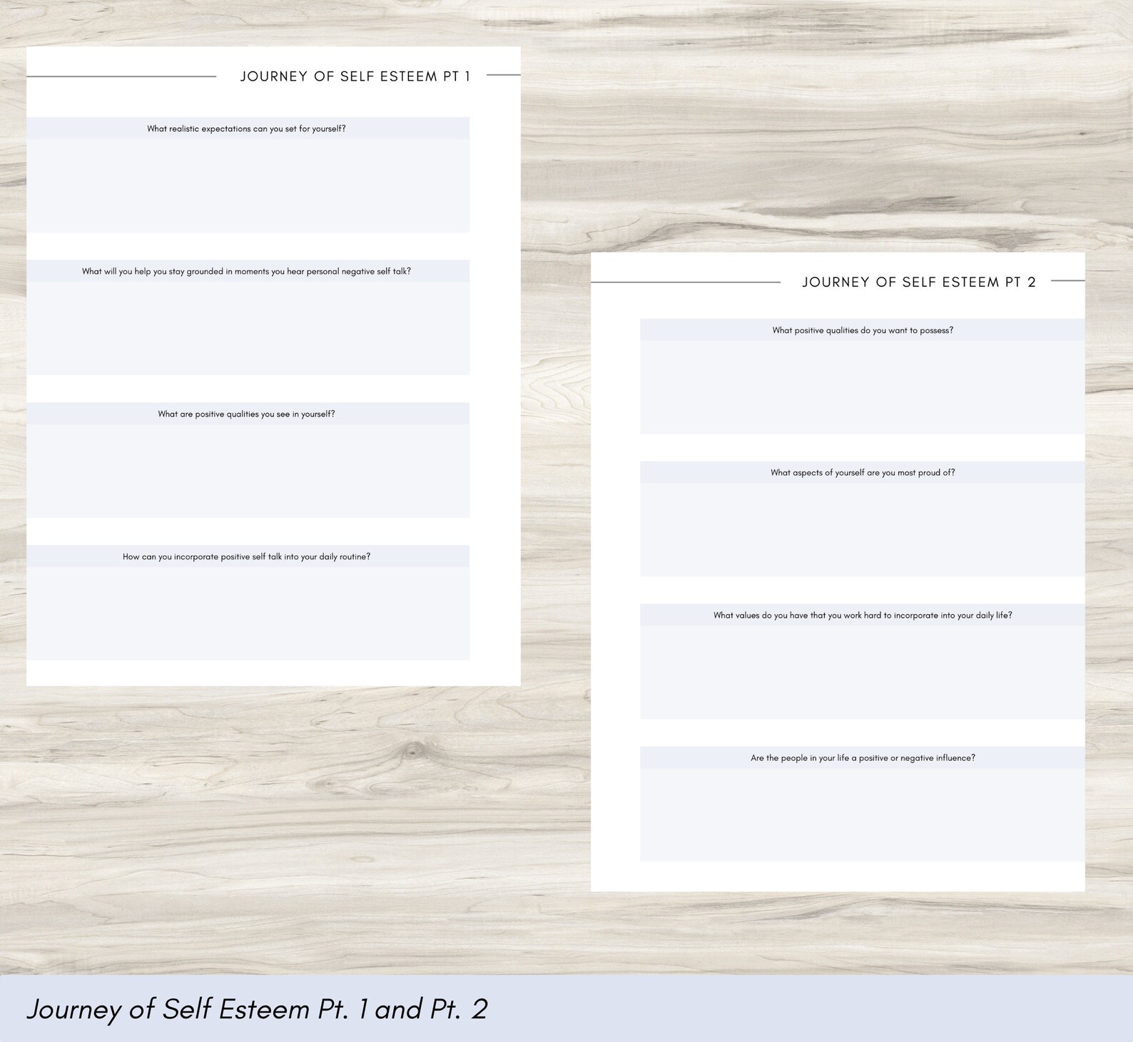 Self Esteem Processing Journal Pages for Daily Self Care - Etsy