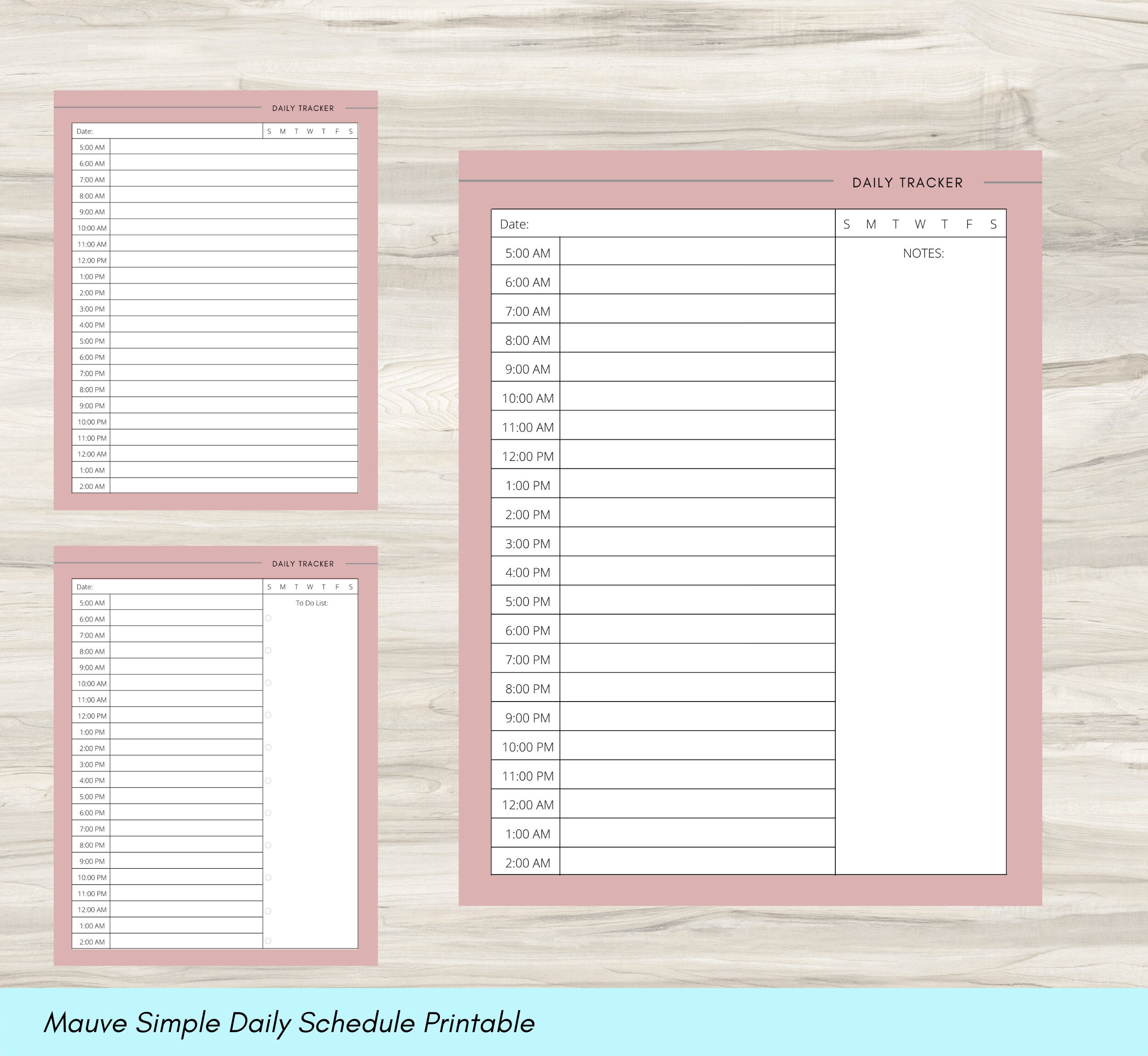 Daily Agenda Template Hour Weekly Schedule Daily Schedule | Etsy