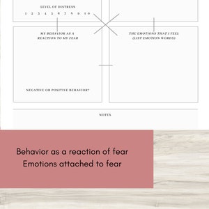 Elements of My Fear, Fear Processing Therapy Worksheets for Mental ...