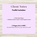 Client Note Sheets, Client Worksheet, Client Note Template, Client ...