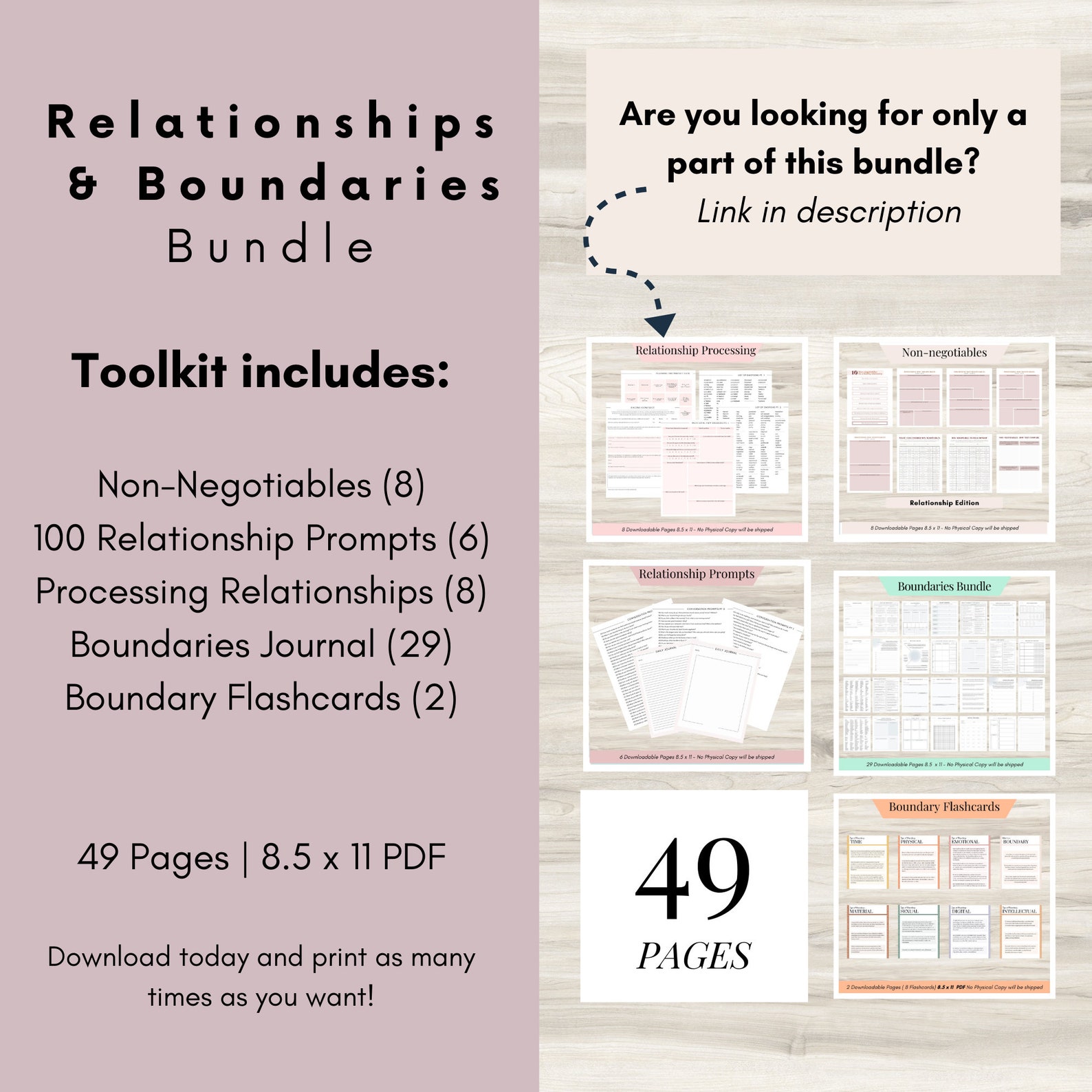 Relationships, Love, & Boundaries Bundle | Non-negotiables ...