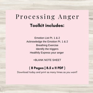 Anger Processing Journal: Mental Health Prompts & Strategies (PDF) - Etsy