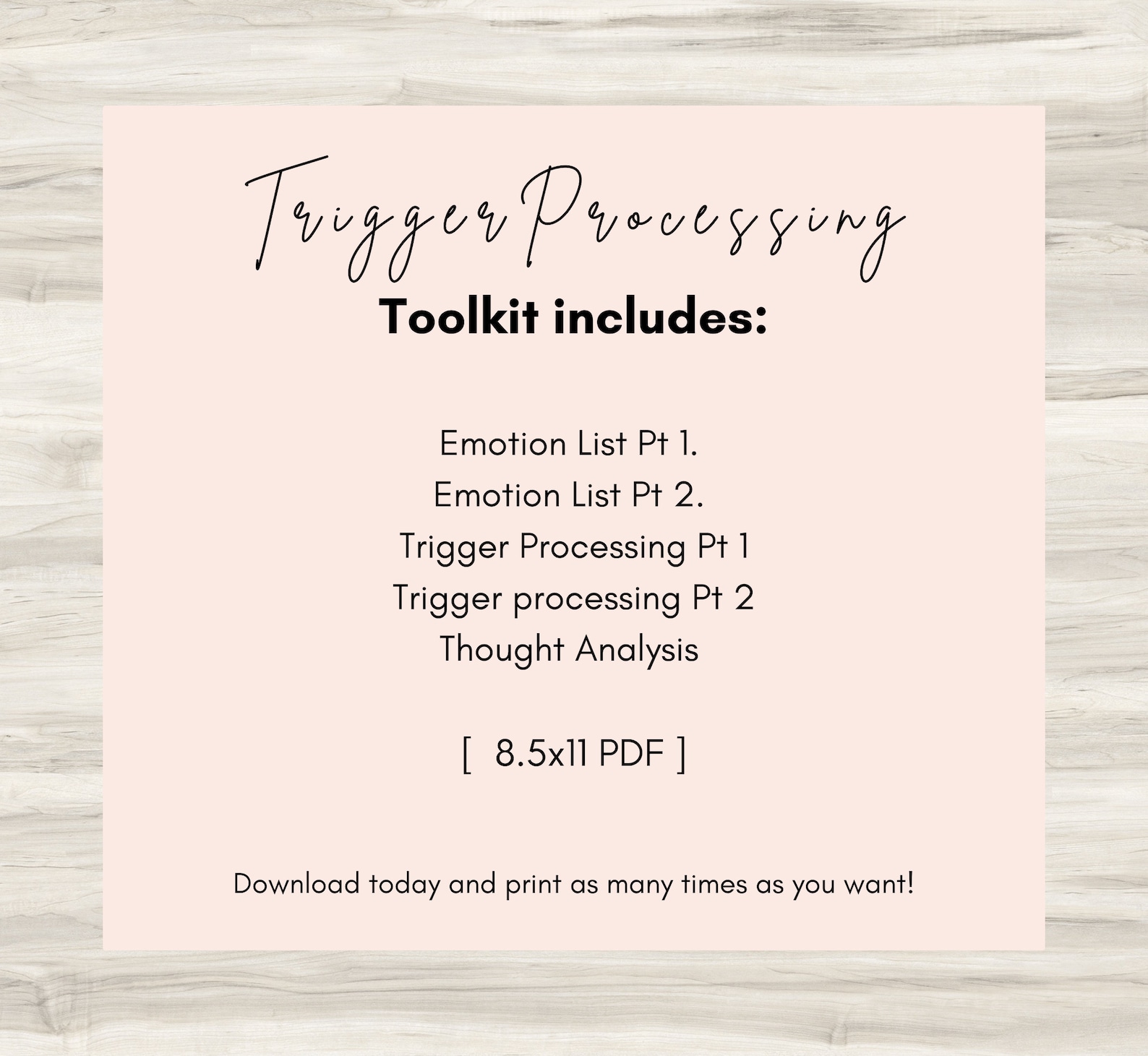 Trigger Processing Journal Thought Processing Journal Daily - Etsy