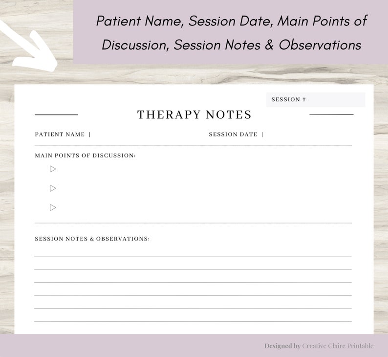 Therapist Note Sheets, Therapist Worksheet, Therapist Note Template ...