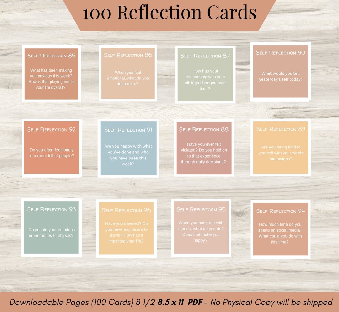 100 Self Reflective Journal Prompts, Mental Health Journal, Self Care ...