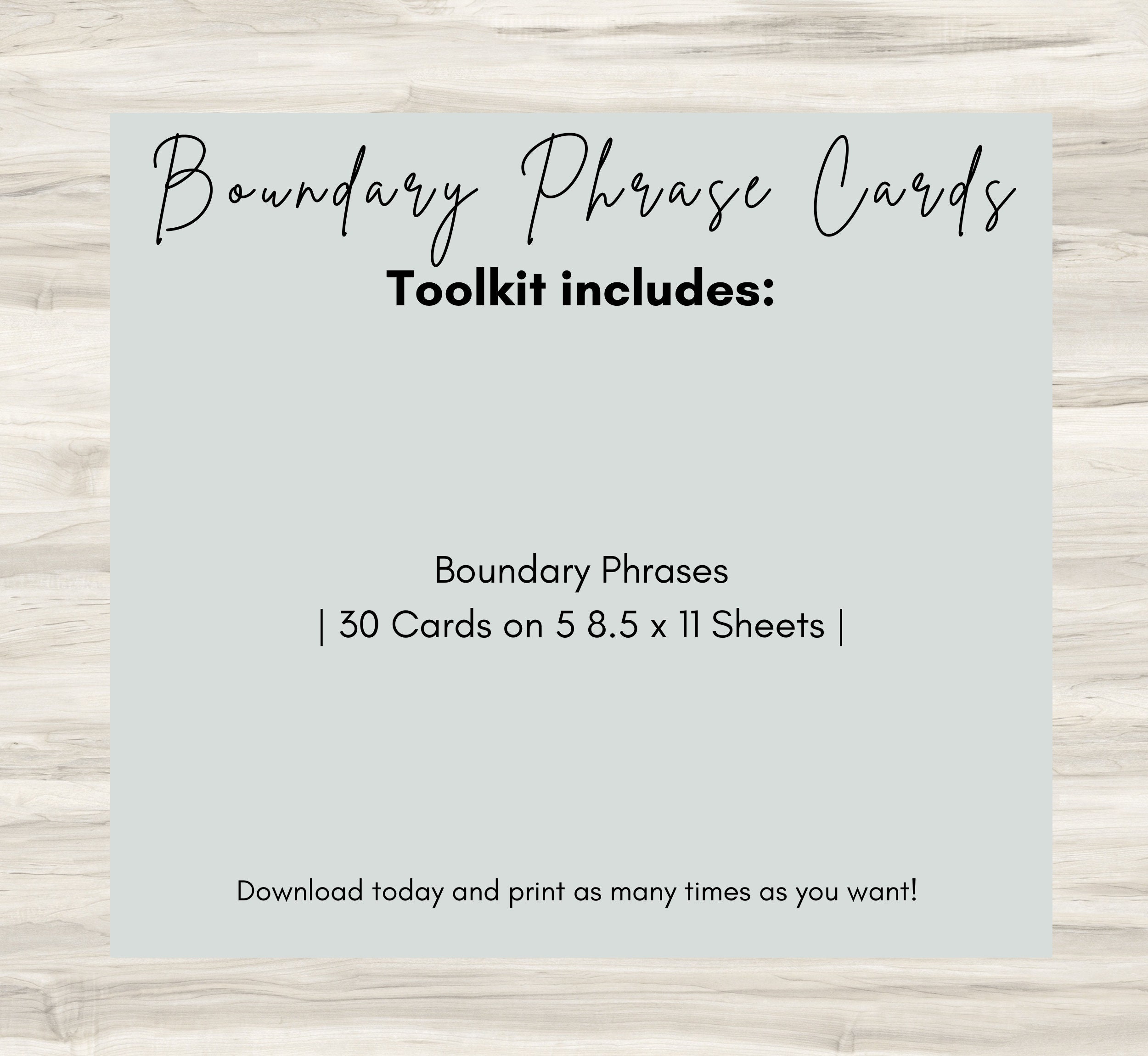 30 Boundary Phrases Boundaries Journal Boundary Setting - Etsy Australia