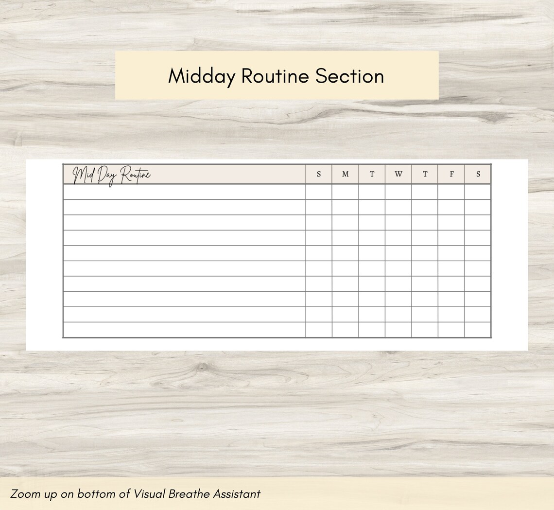 My Daily Routine Sheet Daily Routine Planner Self Care - Etsy