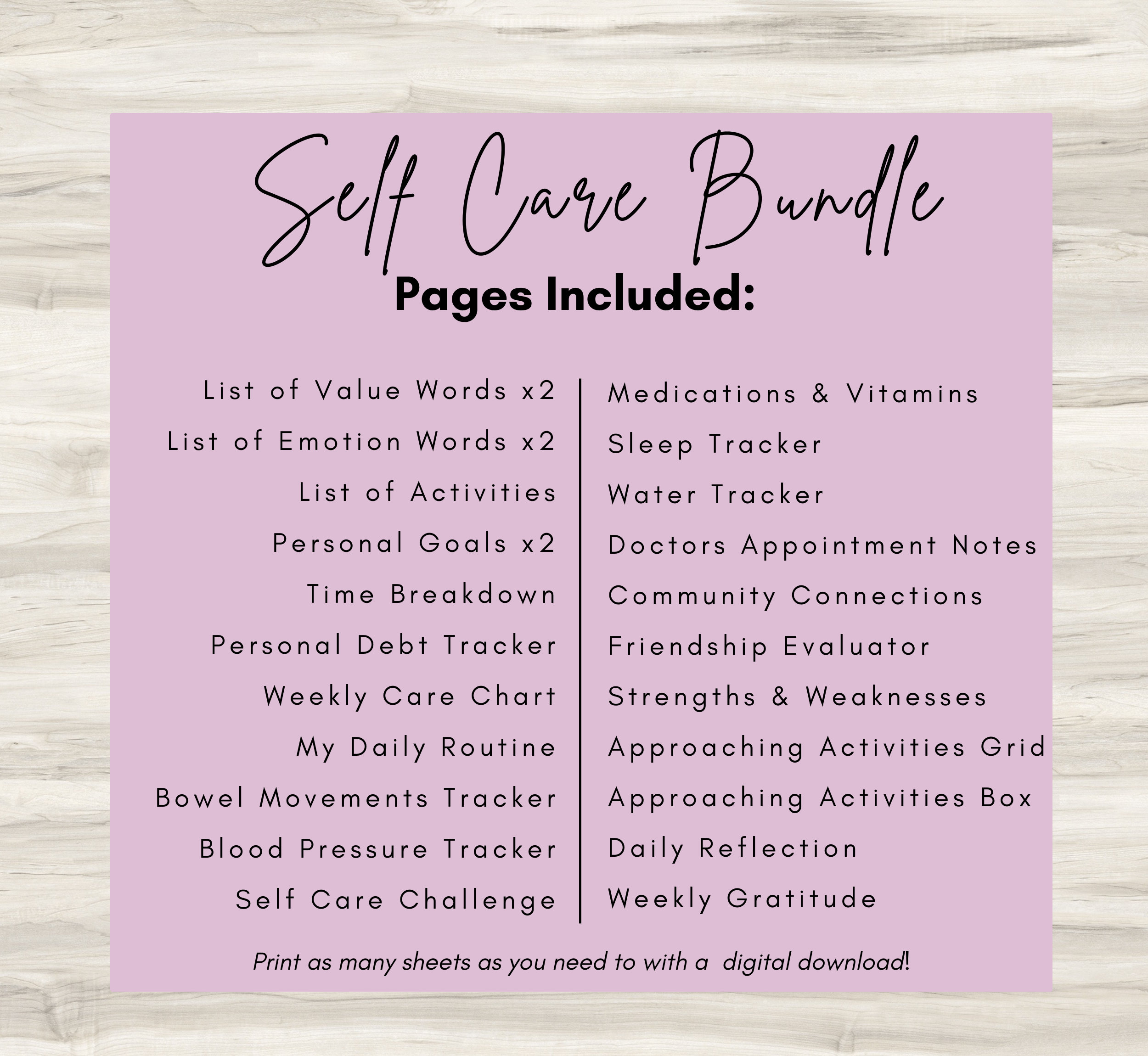Self Care Bundle Therapy Journal Worksheet Mental Health - Etsy