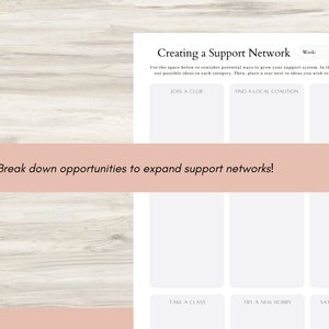 Support Network Worksheet: Mental Health Printable (PDF) - Etsy