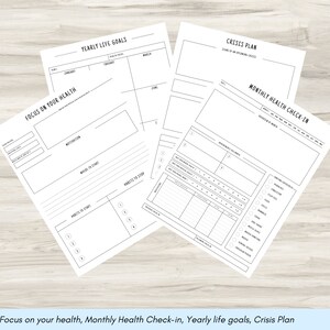 Anxiety Journal, Therapy Journal Worksheets, Digital Mental Health ...