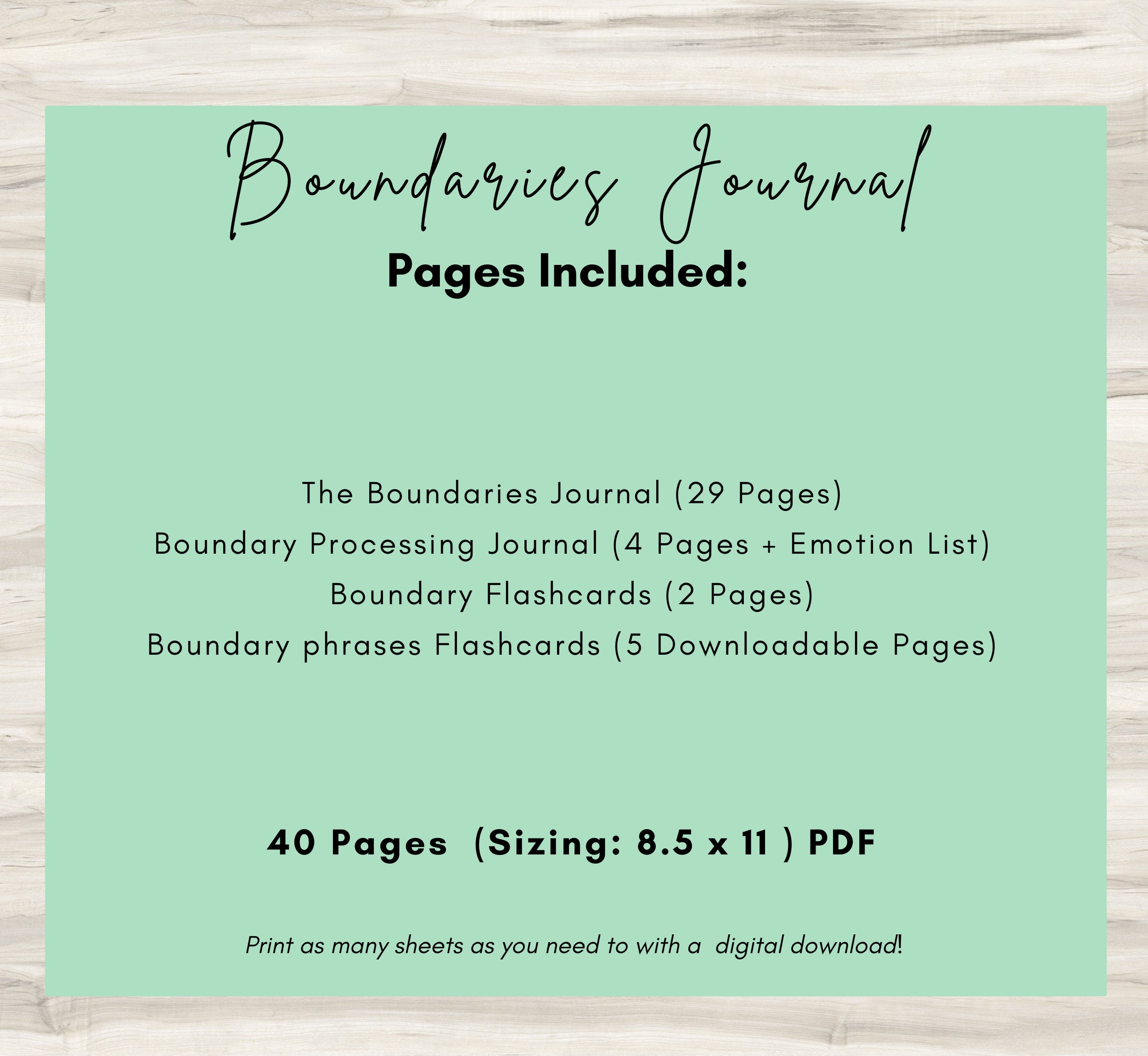 Boundaries Journal Therapy Journal Setting Boundaries - Etsy