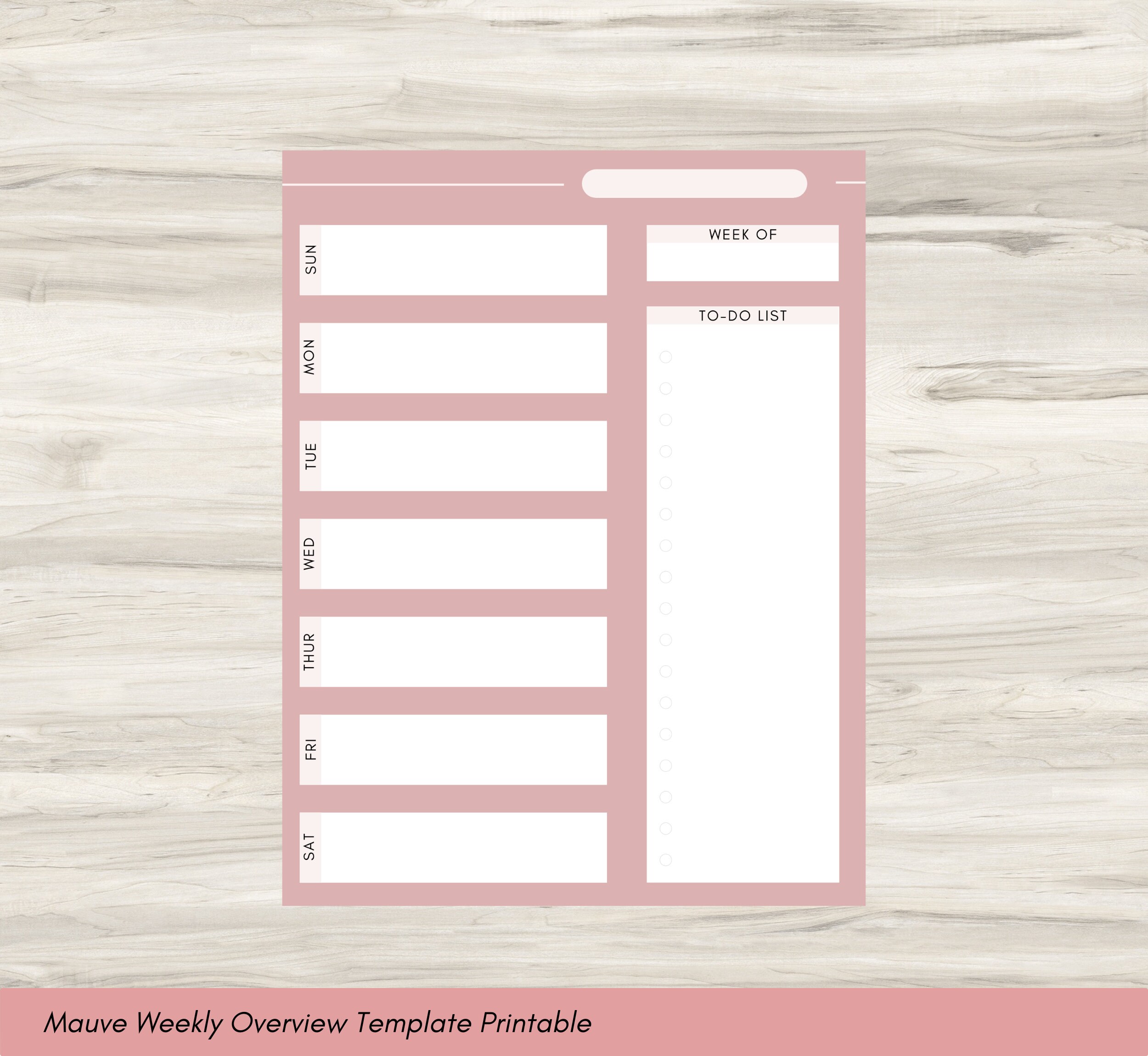 Weekly Overview Planner Insert Printable Weekly Planner - Etsy